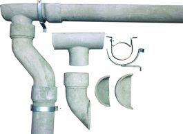 Swan Neck for 150mm (6") Downpipe x 225mm (9") Projection Fibre Cement