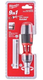 MILWAUKEE 9 IN 1 RATCHETING MULTIBIT SCREWDRIVER UNIVERSAL