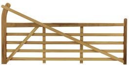 Curved Heel Entrance Gate – Iroko Hardwood | 5 Bar Timber Gate – StowAg