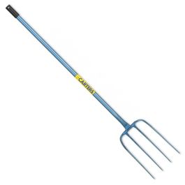 Hay Fork Long Handle 3 Prong Wooden Shaft Strapped Buffalo