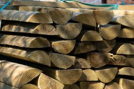 Half Round Peeled Timber Rails 12ft | Pressure-Treated Fencing
